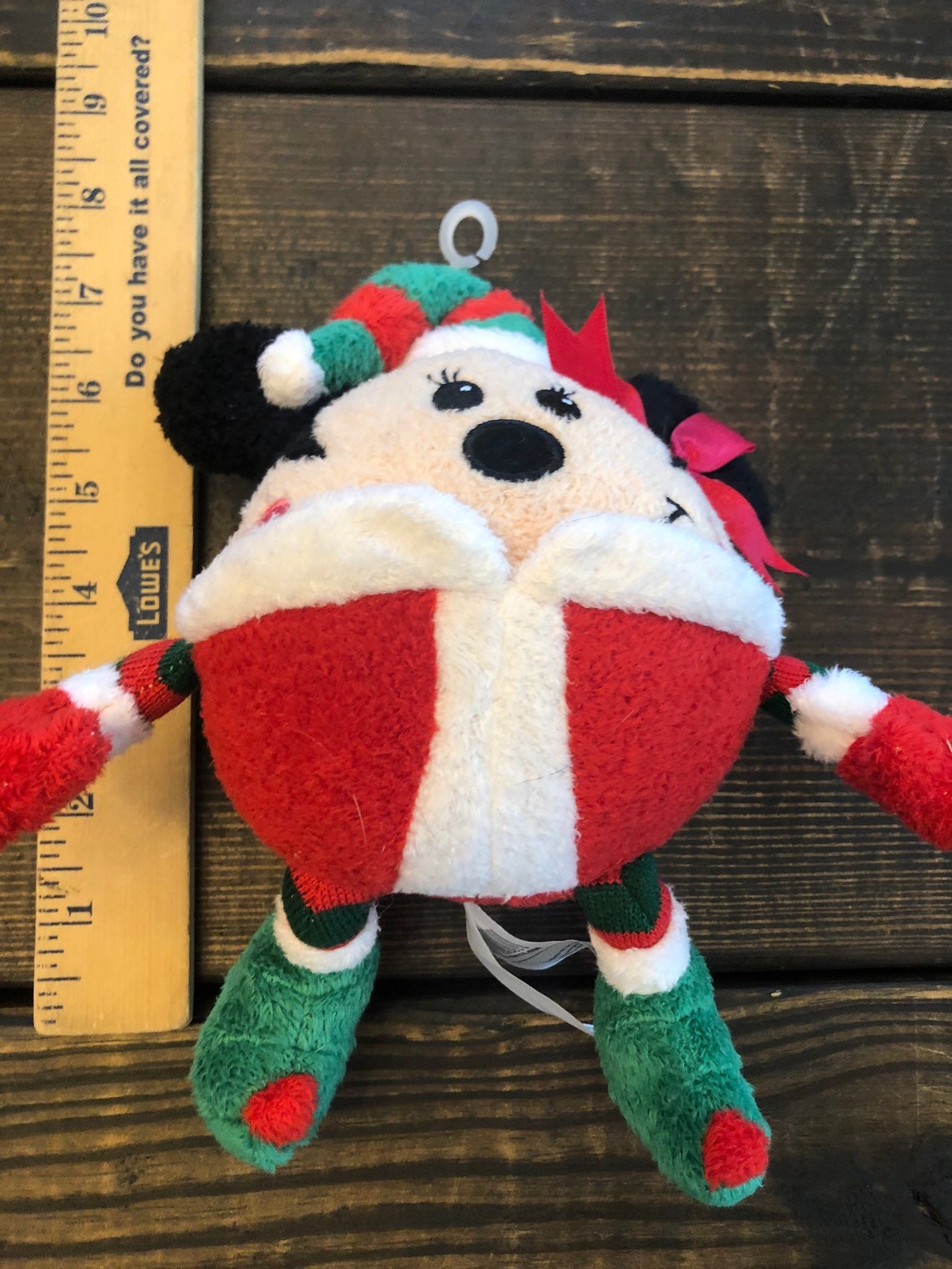 Disney Minnie Mouse Christmas Round Elf Plush Stuffed Animal - Etsy