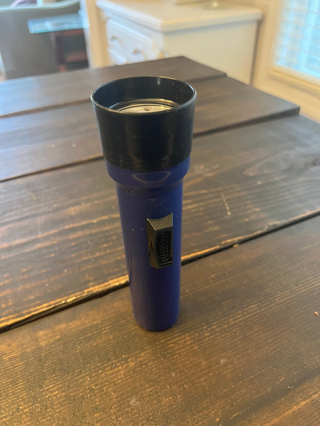 Vintage Working Eveready Plastic Flashlight Black Blue - Etsy