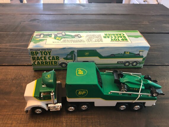 1993 BP Toy Race Car Carrier Truck Trailer Limited Edition | Etsy