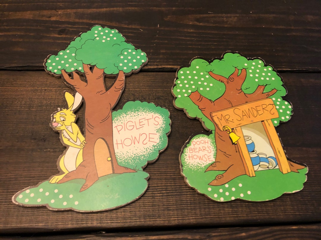 Vintage Disney Winnie the Pooh Cardboard Wall Decor With Pooh’s House ...