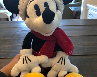 Christmas Minnie Mouse Plush - Etsy