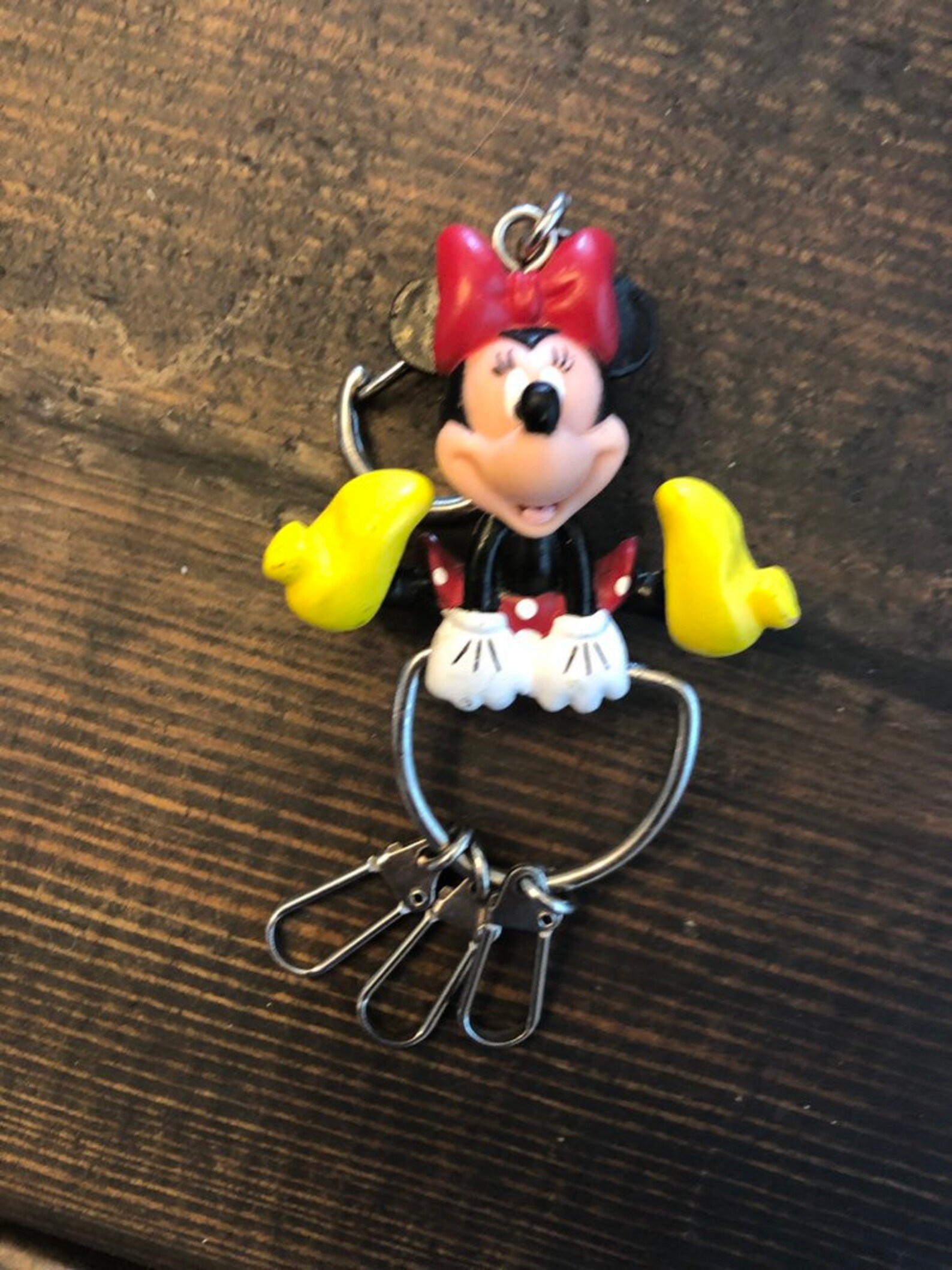 Vintage Retro Minnie Mouse Holding Key Ring Keychain Car Keys | Etsy