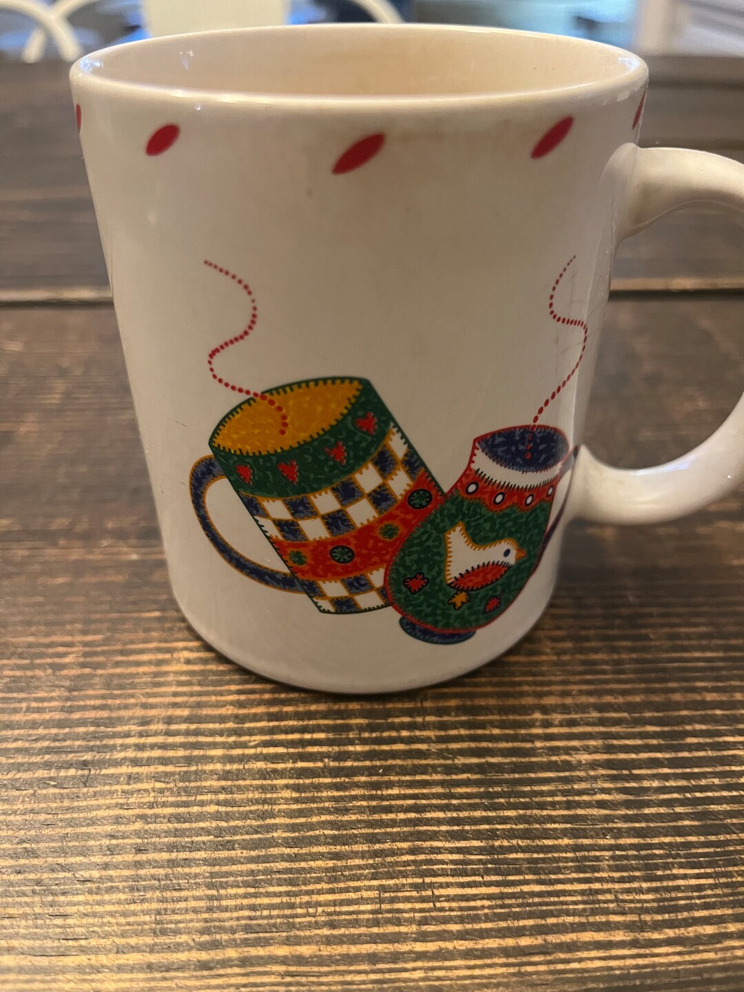 Vintage Christmas Mitten and Bells Crate and Barrel Coffee Mug - Etsy