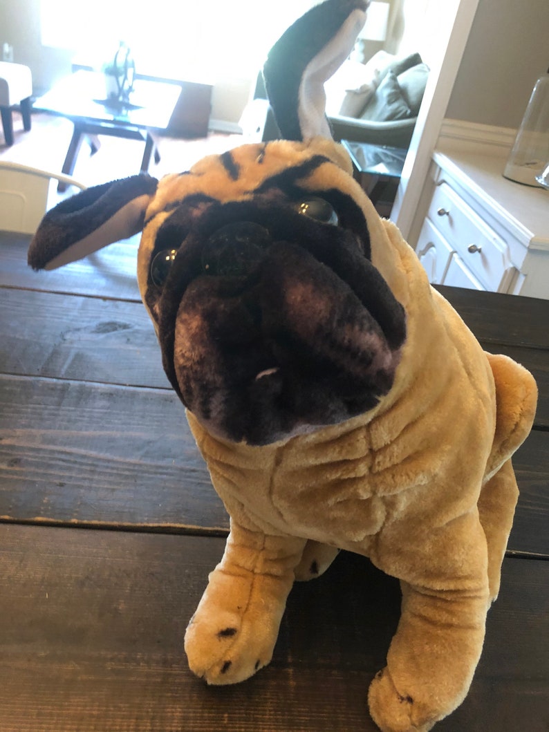 Melissa and Doug Large Life Like Plush Pug Stuffed Animal Toy - Etsy