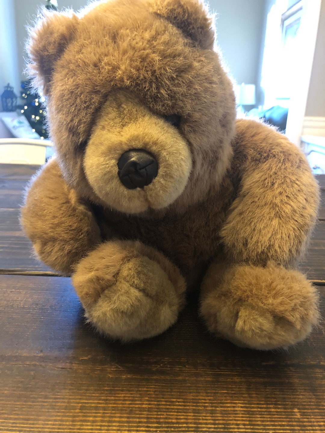 Vintage Tan Brown Teddy Bear Plush Stuffed Animal - Etsy
