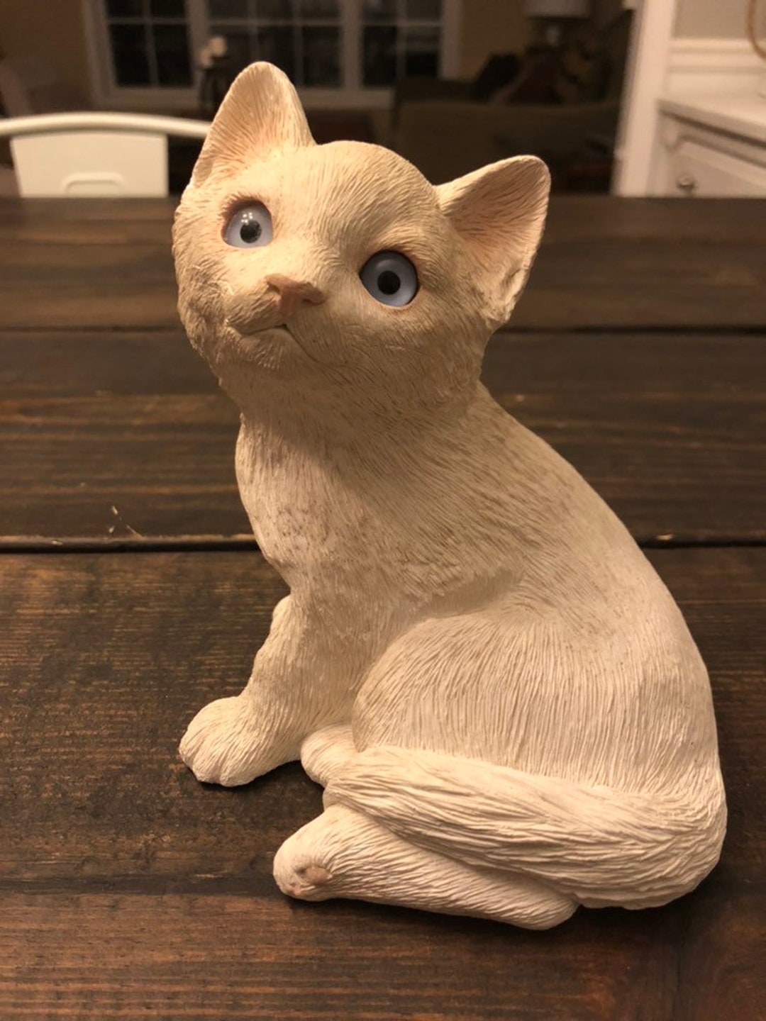 Sandra Brue SANDICAST White Sitting Kitten #217 Solid Blue Eyes - Etsy