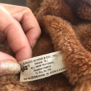 Vintage 1979 Rufus Raccoon Hand Puppet Russ Berrie Stuffed Plush Puppet ...