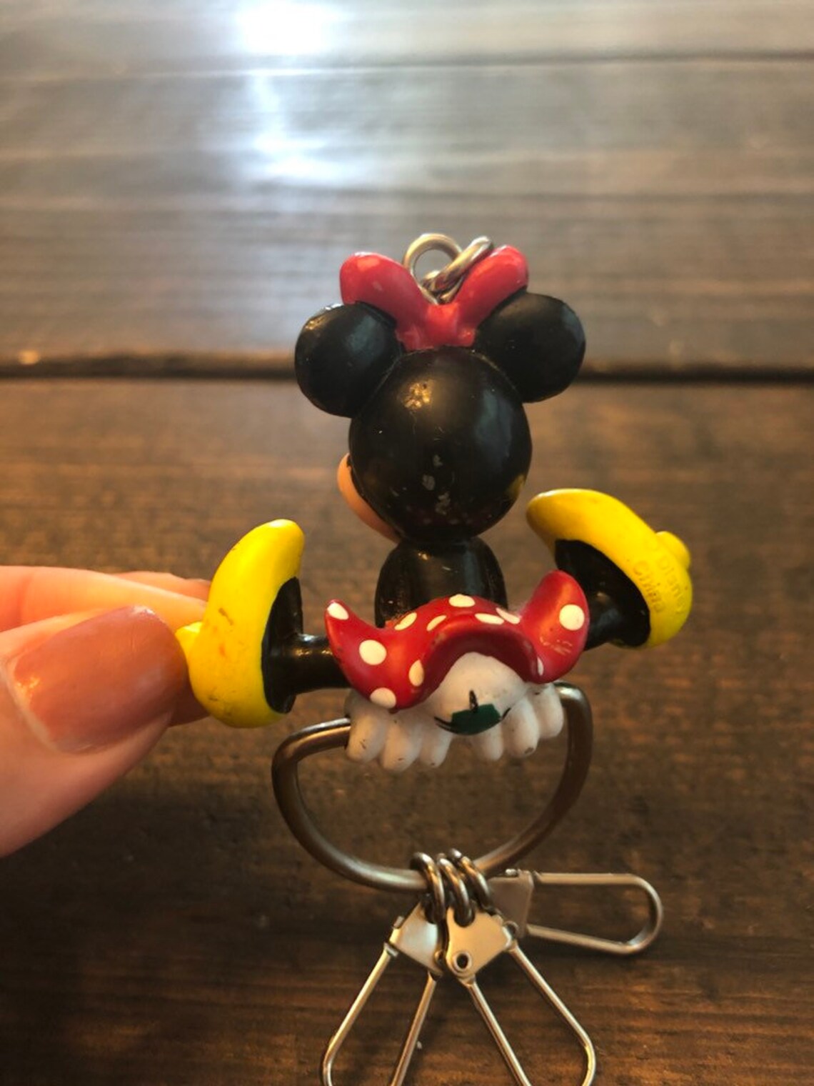 Vintage Retro Minnie Mouse Holding Key Ring Keychain Car Keys | Etsy