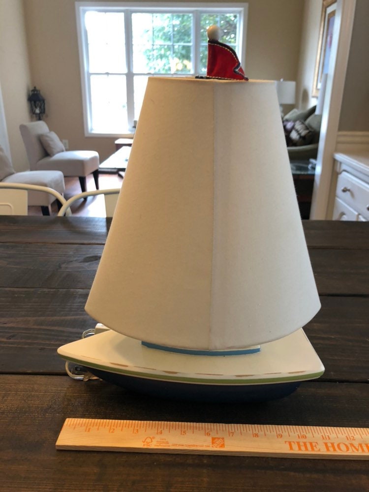 Vintage Like Sail Boat Lamp and Lamp Shade - Etsy UK