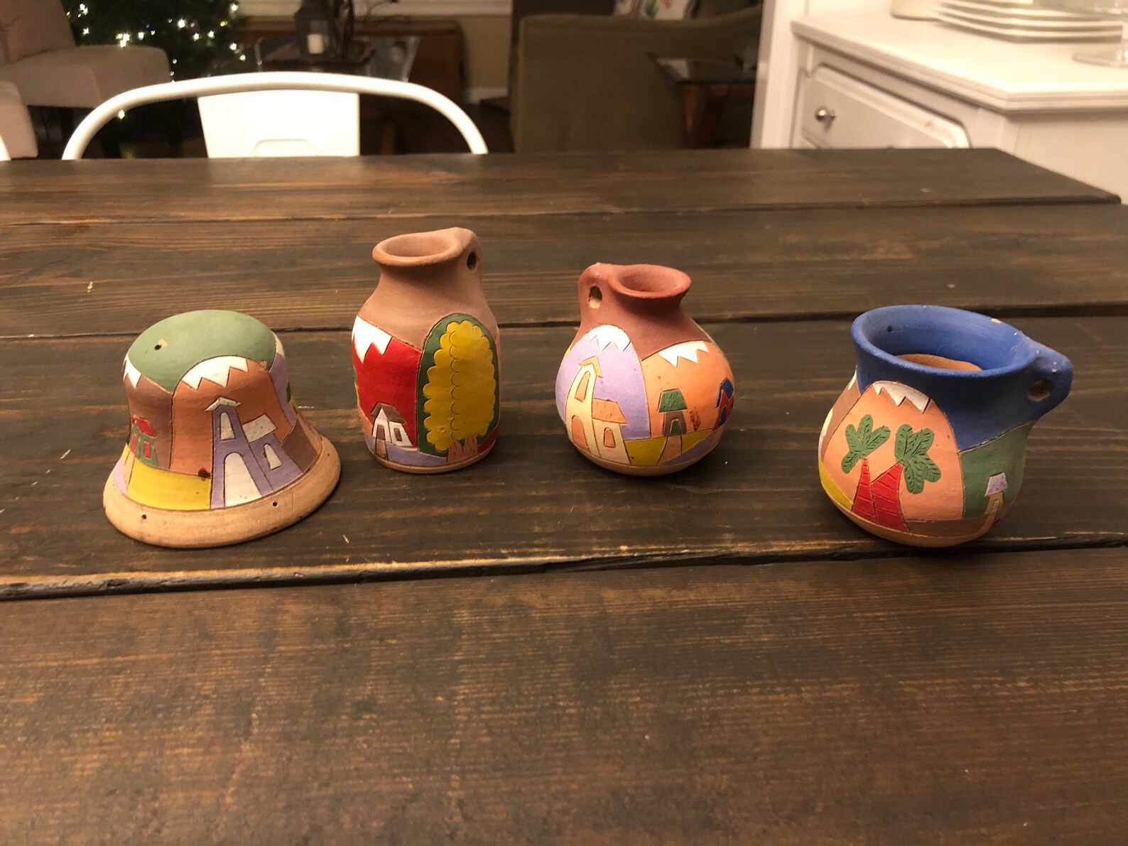 Vintage Small Handmade Pottery Pots Etched in Images - Etsy