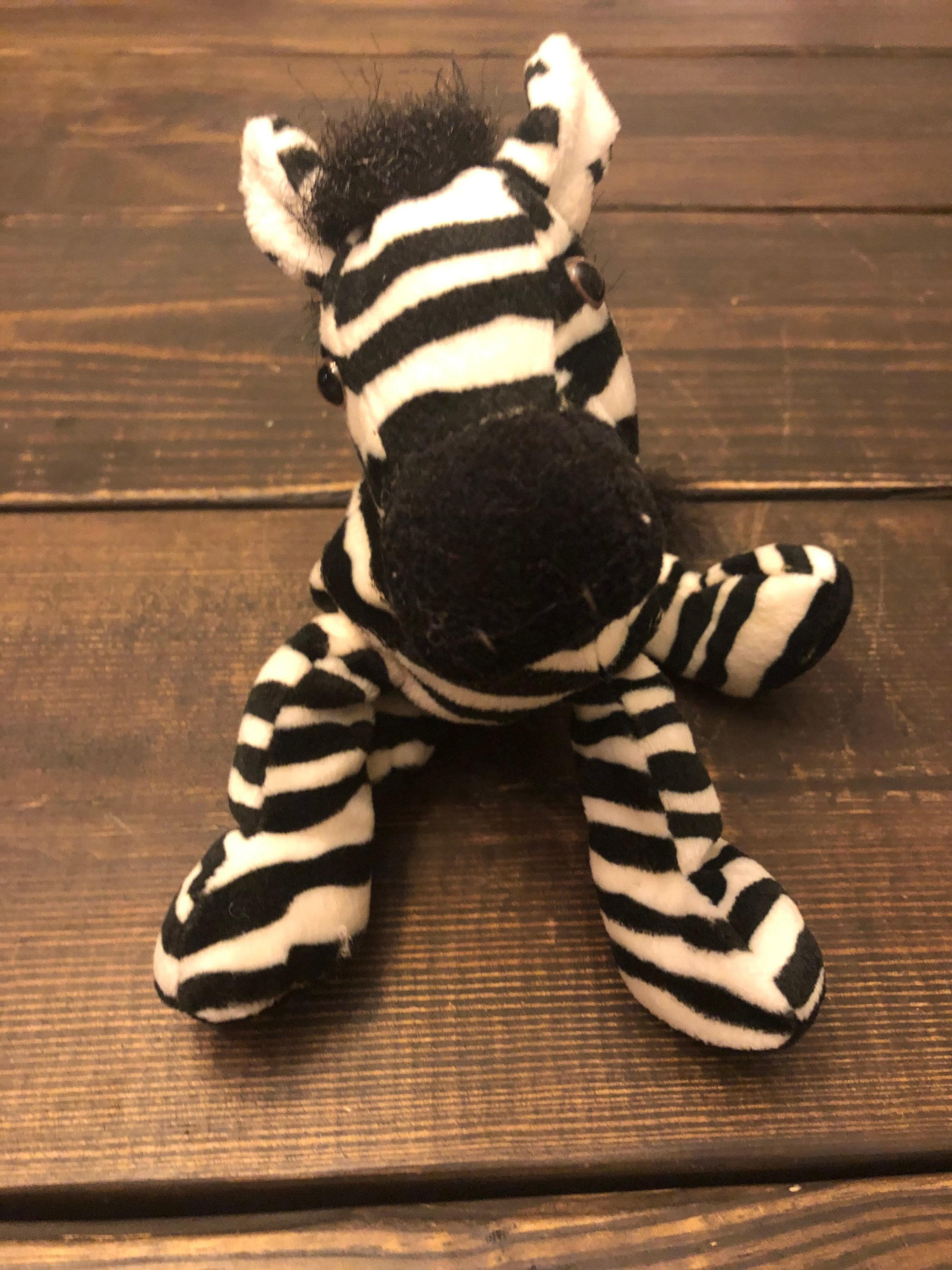 Russ Zena Zebra Beanie Plush Stuffed Animal Soft Toy Black & | Etsy