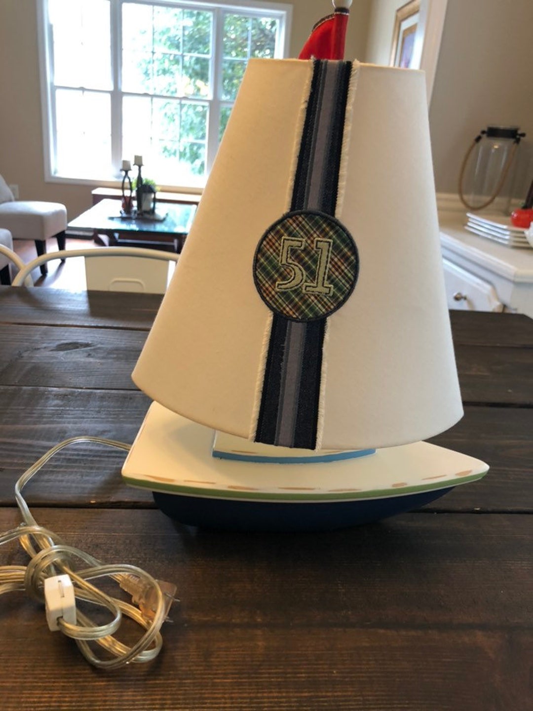Vintage Like Sail Boat Lamp and Lamp Shade - Etsy