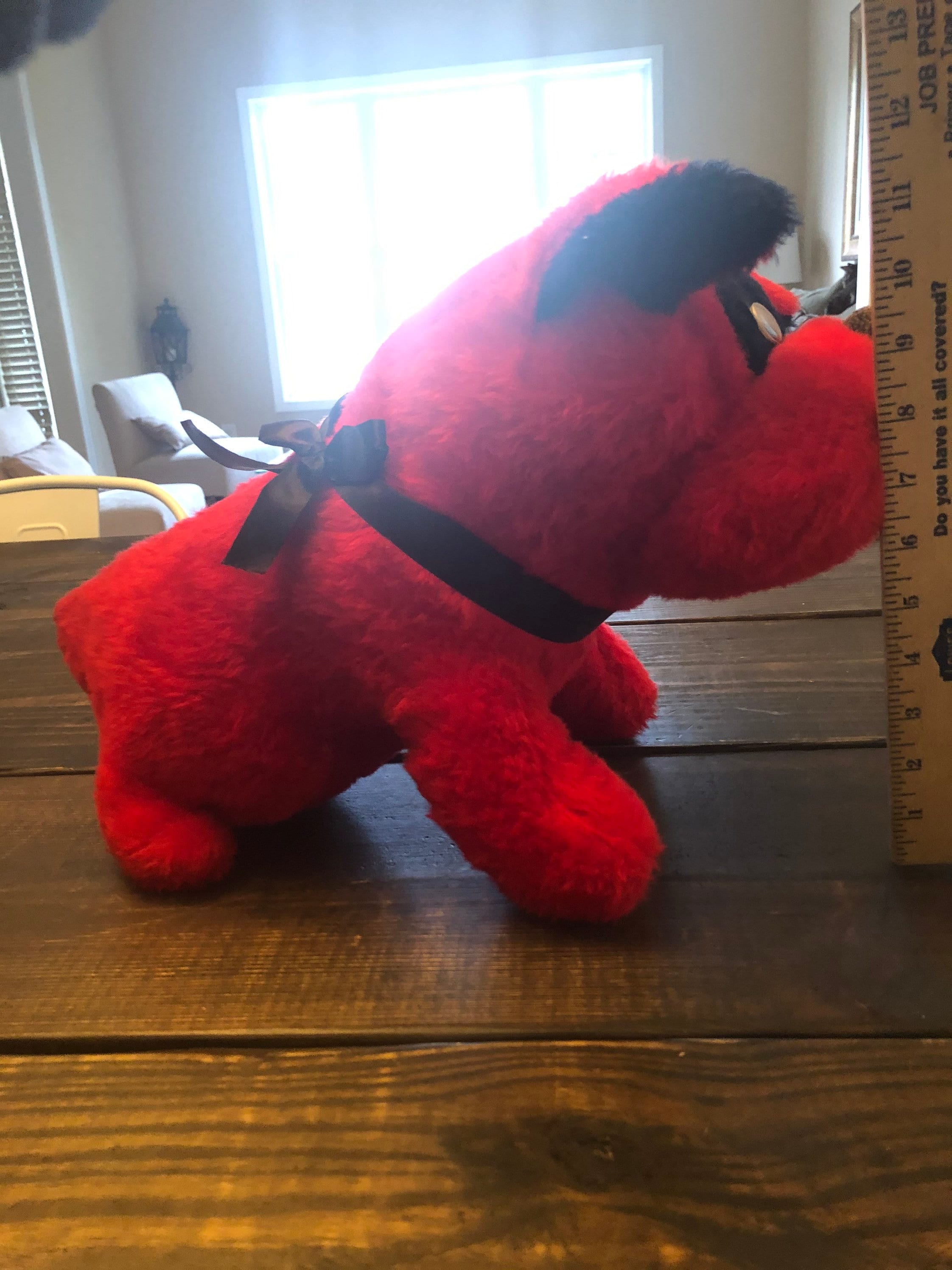 Large Red Hard Stuffed Bull Dog Plush Stuffed Animal Carnival | Etsy