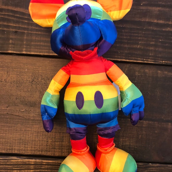 Mickey Rainbow Plush - Etsy