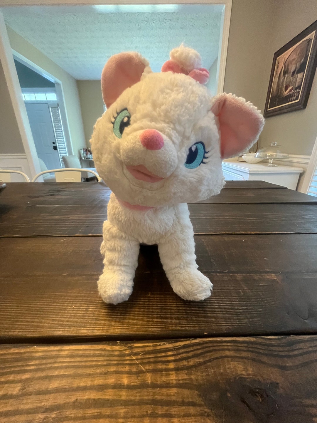 Authentic Disney Store Aristocats Marie White Cat Kitty Pink Plush ...