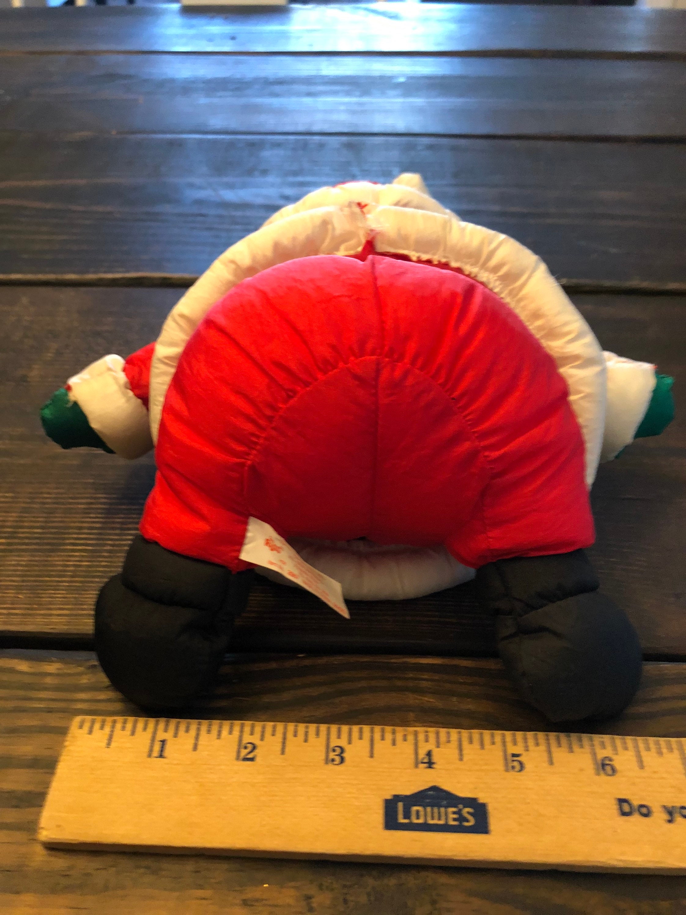 Vintage Russ Berrie & Co Santa Clause Nylon Plush Stuffed Toy Christmas ...