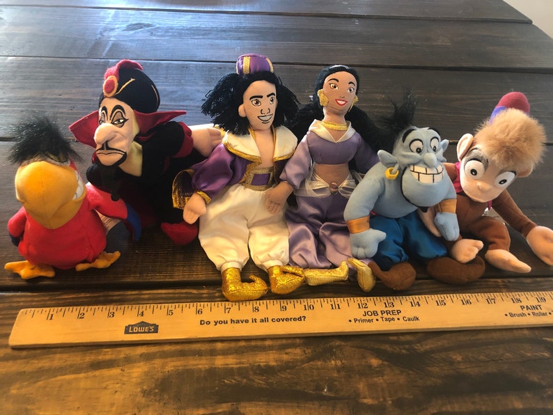 Disney Store Aladdin Plush Beanie Stuffed Animal Set With - Etsy