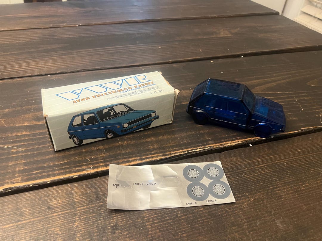 Vintage Avon Volkswagen Rabbit Car 1980 Cologne Light Musk Empty Men's ...