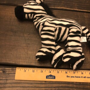 Russ Zena Zebra Beanie Plush Stuffed Animal Soft Toy Black & White - Etsy