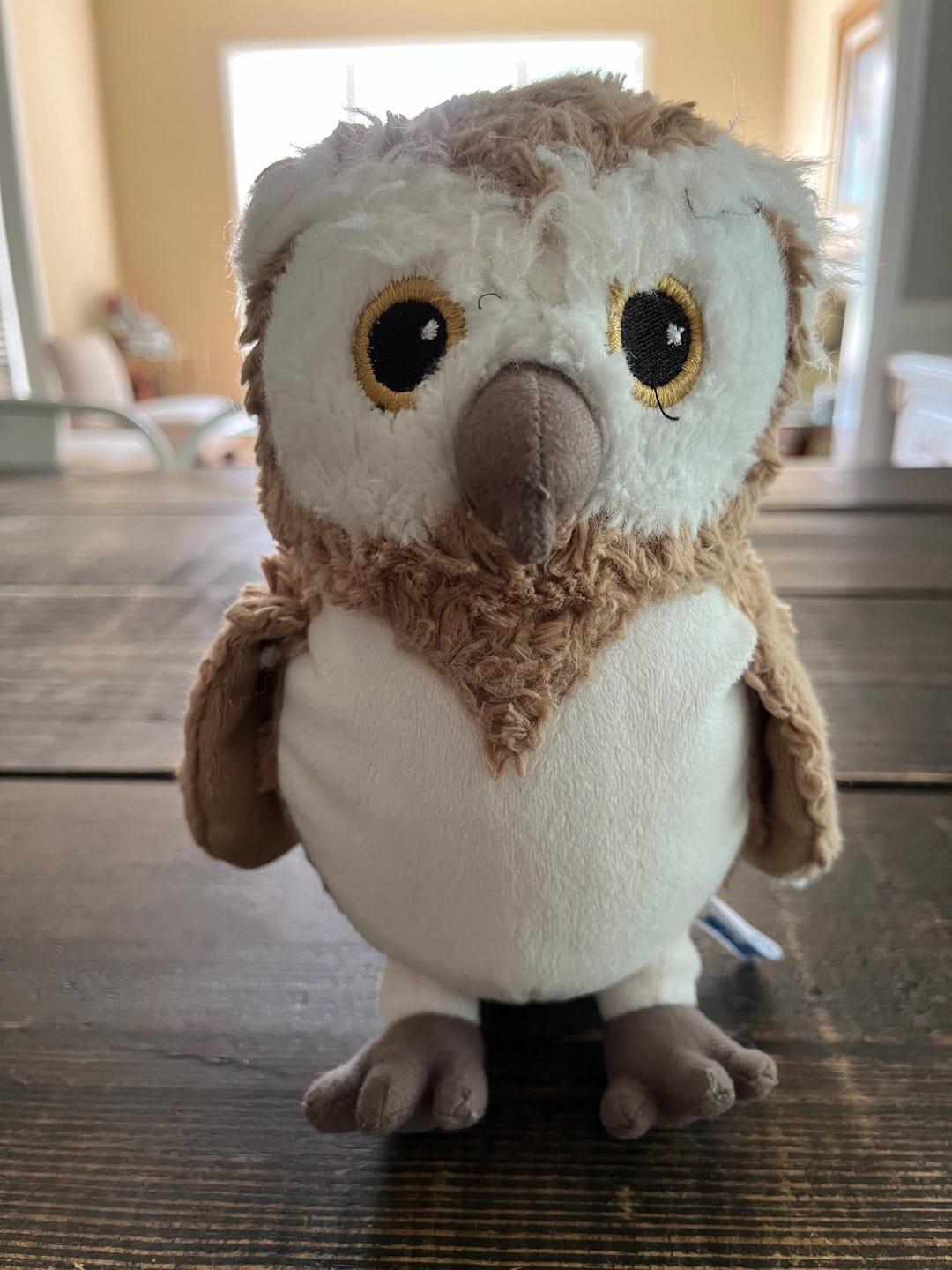 Steven Smith Owl Plush Stuffed Animal Realistic Bird Soft Brown White ...