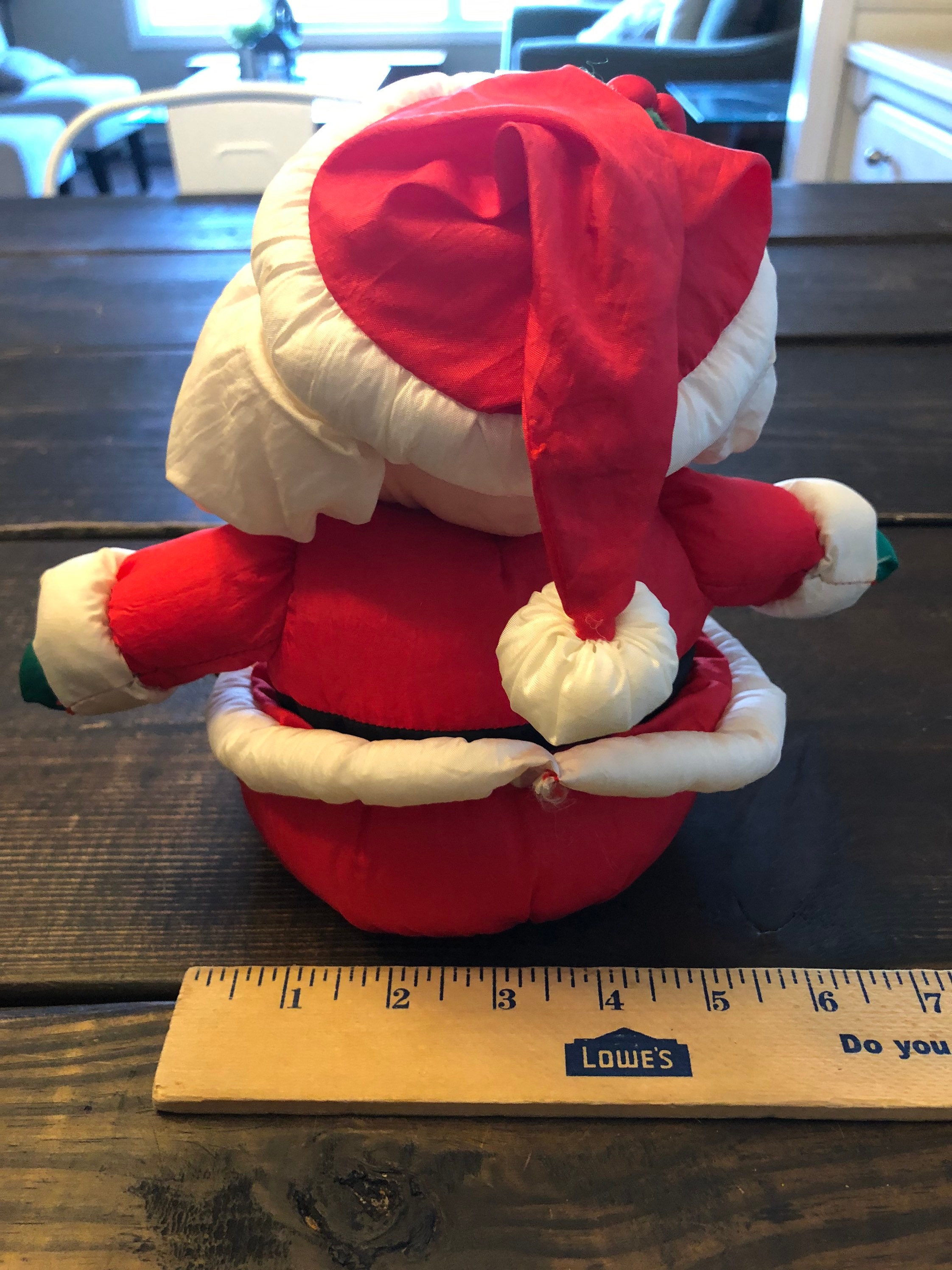 Vintage Russ Berrie & Co Santa Clause Nylon Plush Stuffed Toy Christmas ...