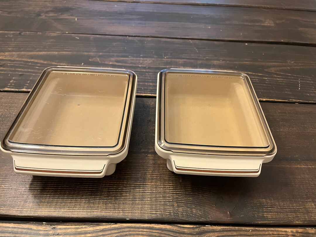 Vintage Microwavable Rectangular Dish Set of 2 - Etsy