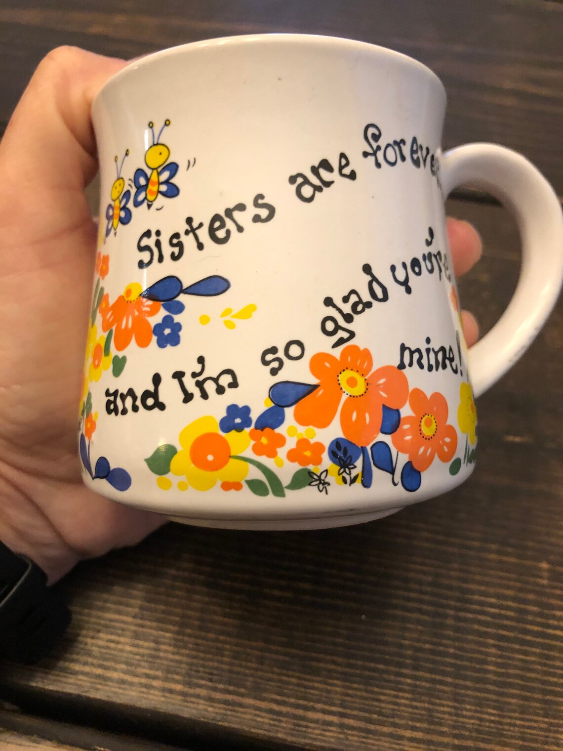 Vintage Sisters are Forever Coffee Mug Tea Cup Flower Design | Etsy