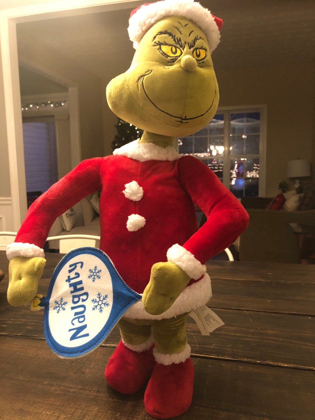 Dr. Seuss Grinch Christmas Holiday Greeter Naughty & Nice Gemmy ...