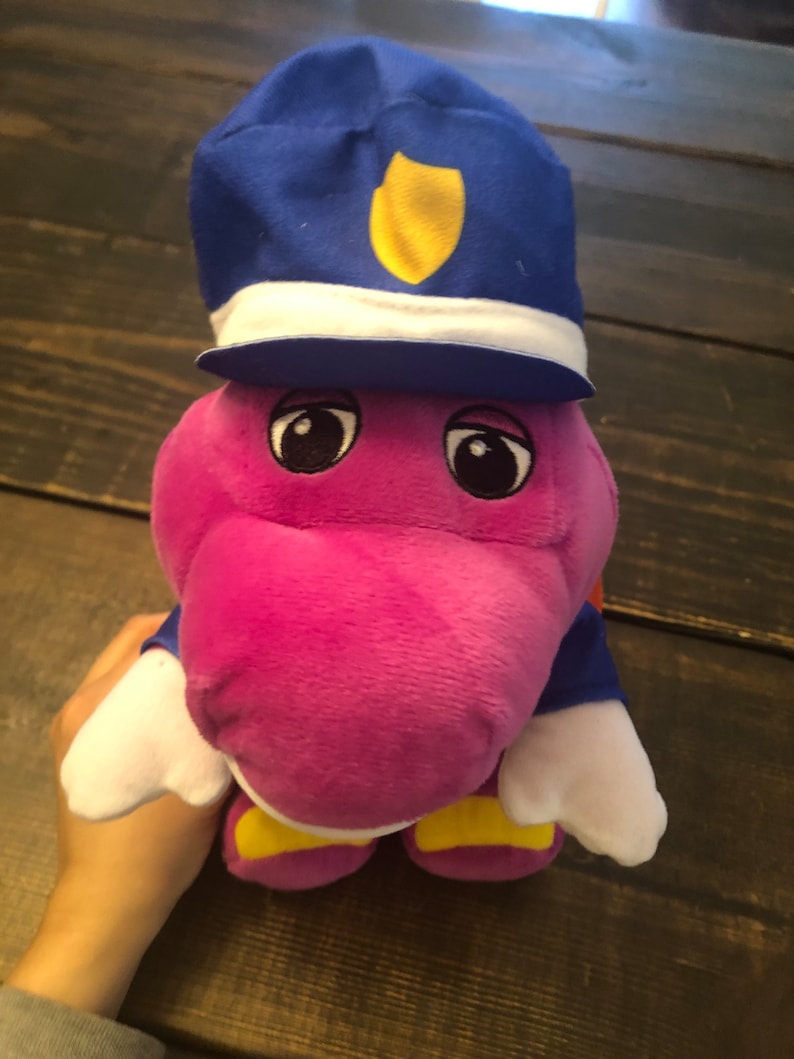Barney Dinosaur Pink Police Officer Barney Plush Stuffed - Etsy