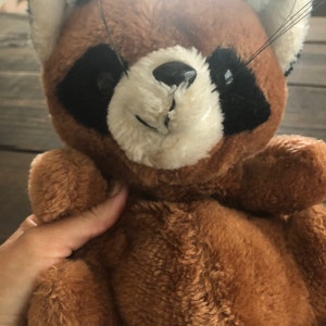 Vintage 1979 Rufus Raccoon Hand Puppet Russ Berrie Stuffed Plush Puppet ...