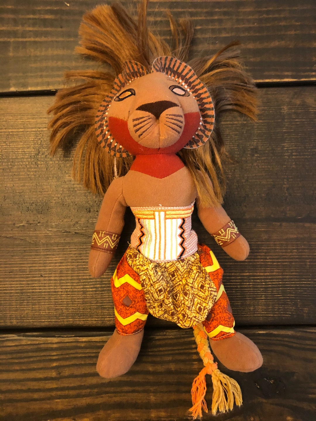 Walt Disney Lion King Simba With Mohawk Native Plush Doll Toy - Etsy