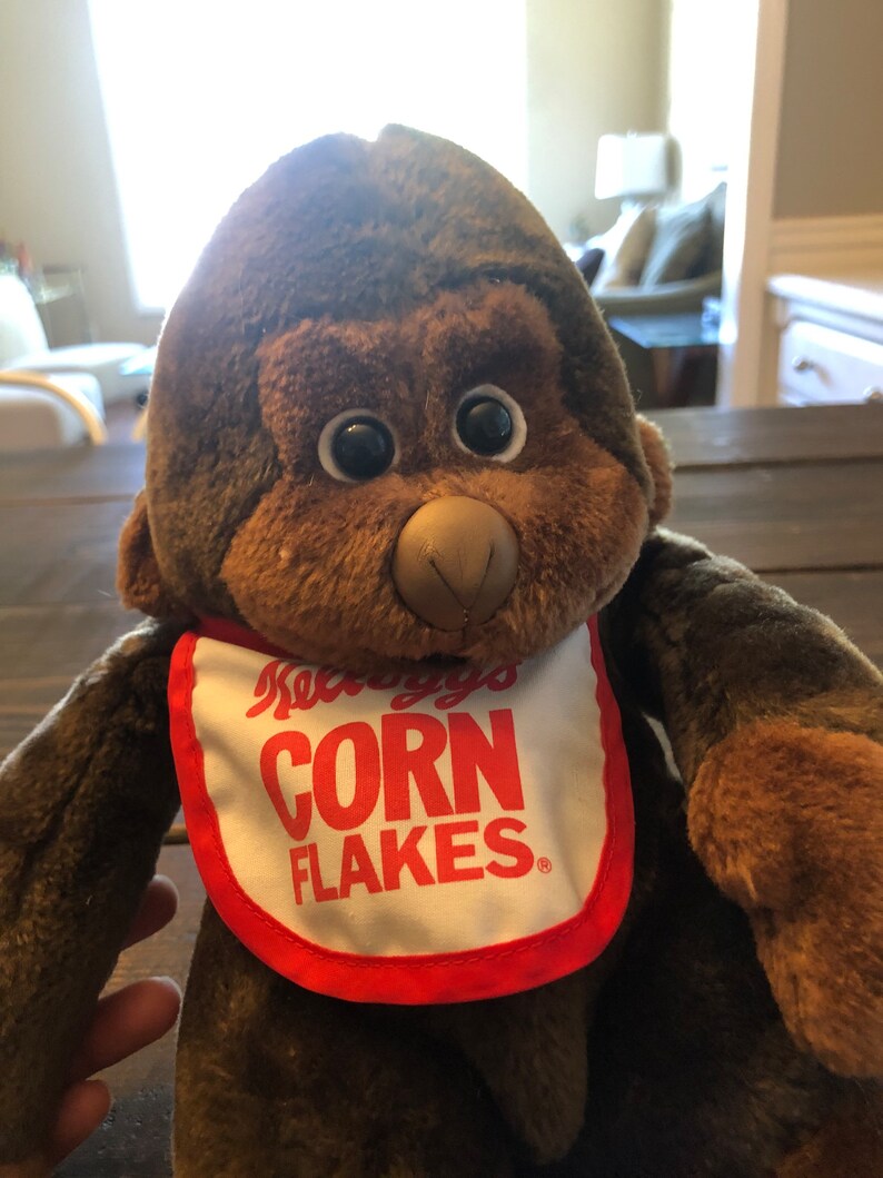 Vintage Kelloggs Corn Flakes Plush Brown Baby Gorilla Monkey - Etsy
