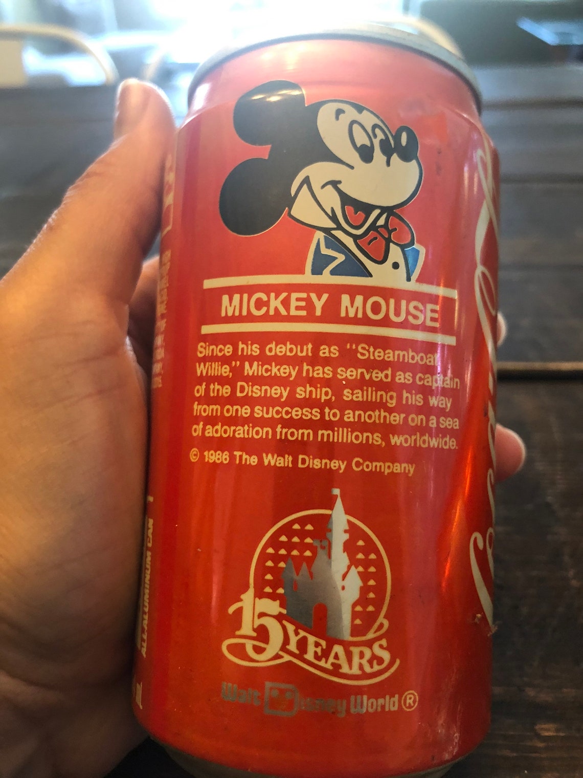 Vintage pair of 1986 Coca-Cola Mickey Mouse Aluminum Can | Etsy