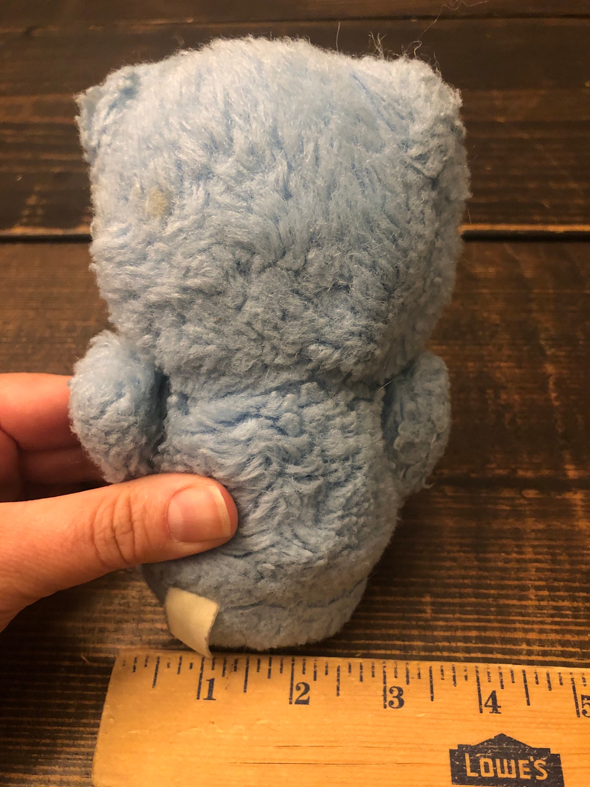 Vintage Baby Blue Teddy Bear Plush Stuffed Animal - Etsy Australia