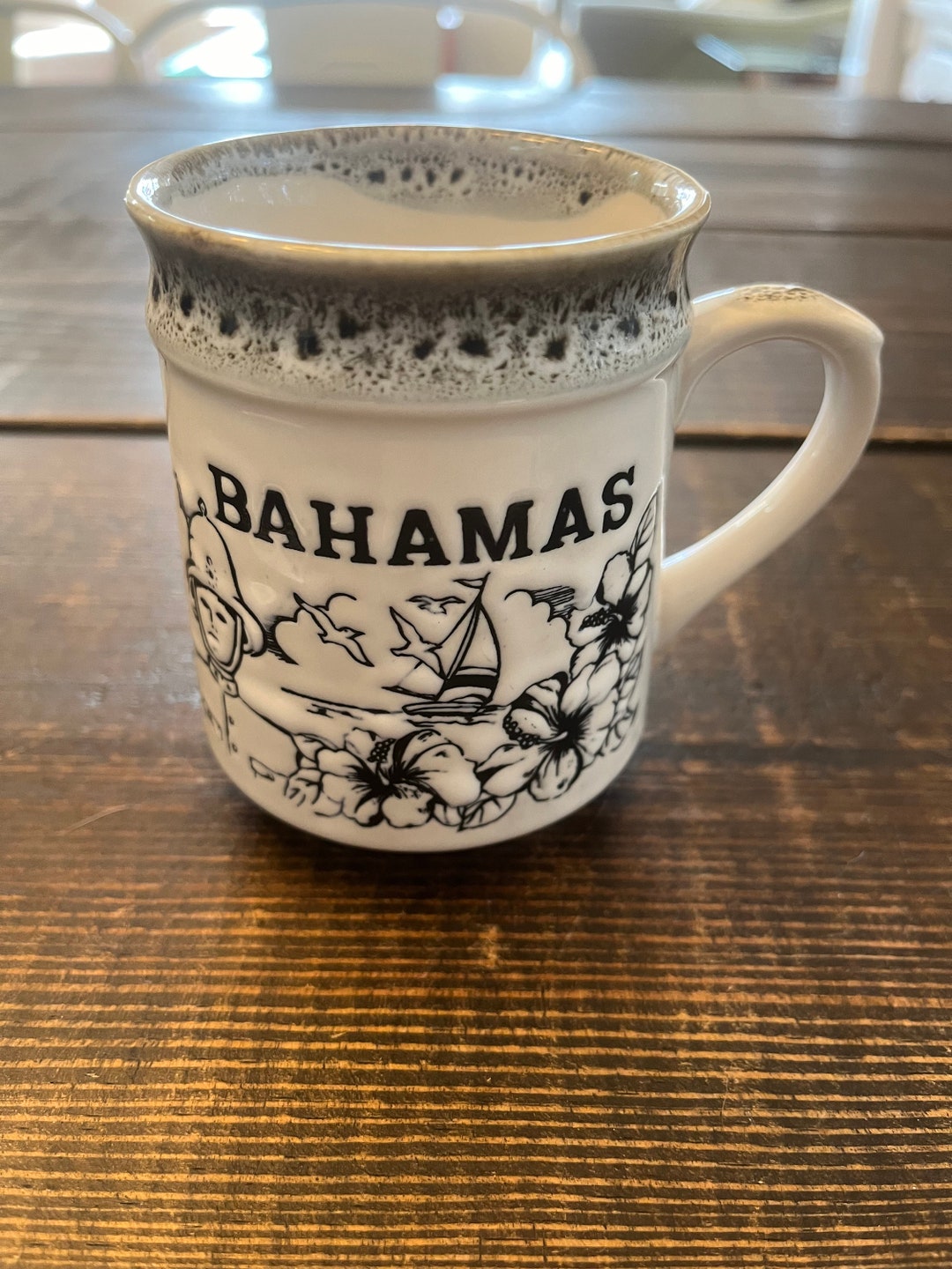 Vintage Blue and White Bahamas Coffee Mug - Etsy
