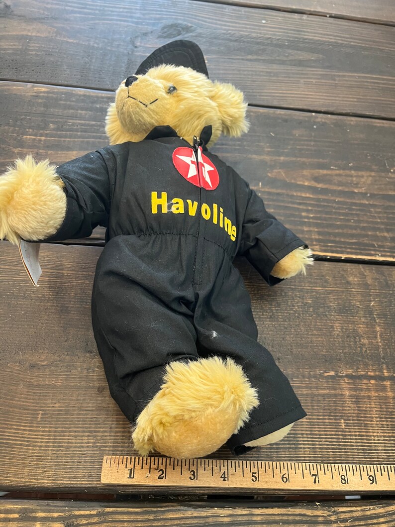 Vintage Plush Bear Speedy Racing Texaco Havoline Pit Crew Jump Suit 4th ...