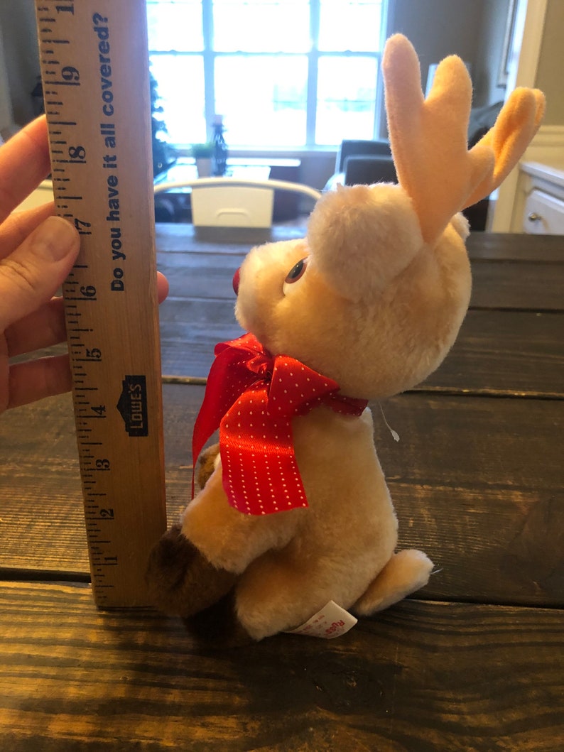 Vintage Russ Berrie & Co Roscoe Rudolph Reindeer Plush Stuffed Toy ...