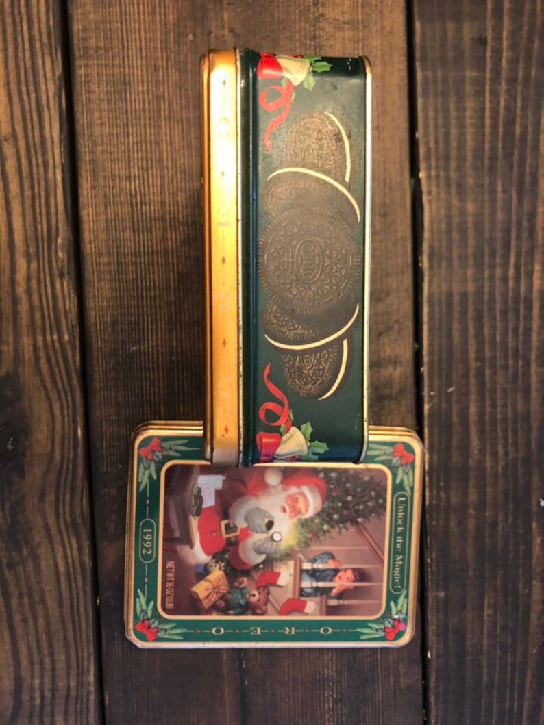 Vintage 1993 Christmas Oreo Tin Storage Container. Unlock the Magic ...