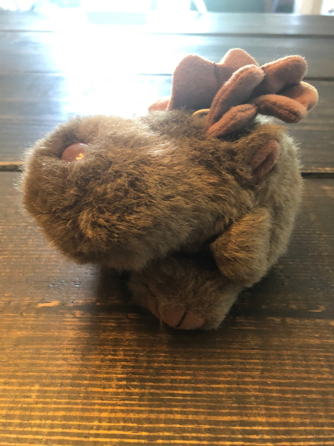 Vintage 1997 Swibco Puffkins Gus Brown Moose Plush Toy Stuffed Animal ...
