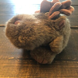 Vintage 1997 Swibco Puffkins Gus Brown Moose Plush Toy Stuffed Animal ...