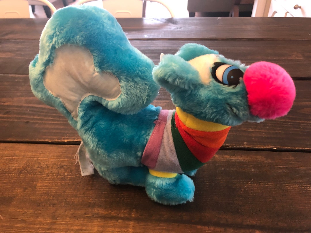 Rare Vintage Mello Smello Plush My Little Stinker Rainbow Colored Blue ...