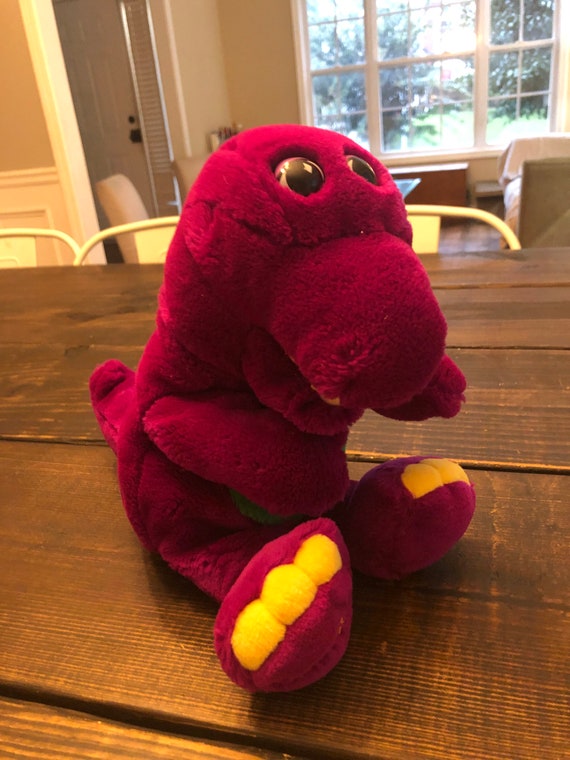 Vintage Dakin Hand Puppet Barney Plush Stuffed Animal Etsy UK