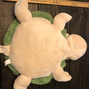 Large Flat Turtle Plush Stuffed Animal Green and Tan - Etsy