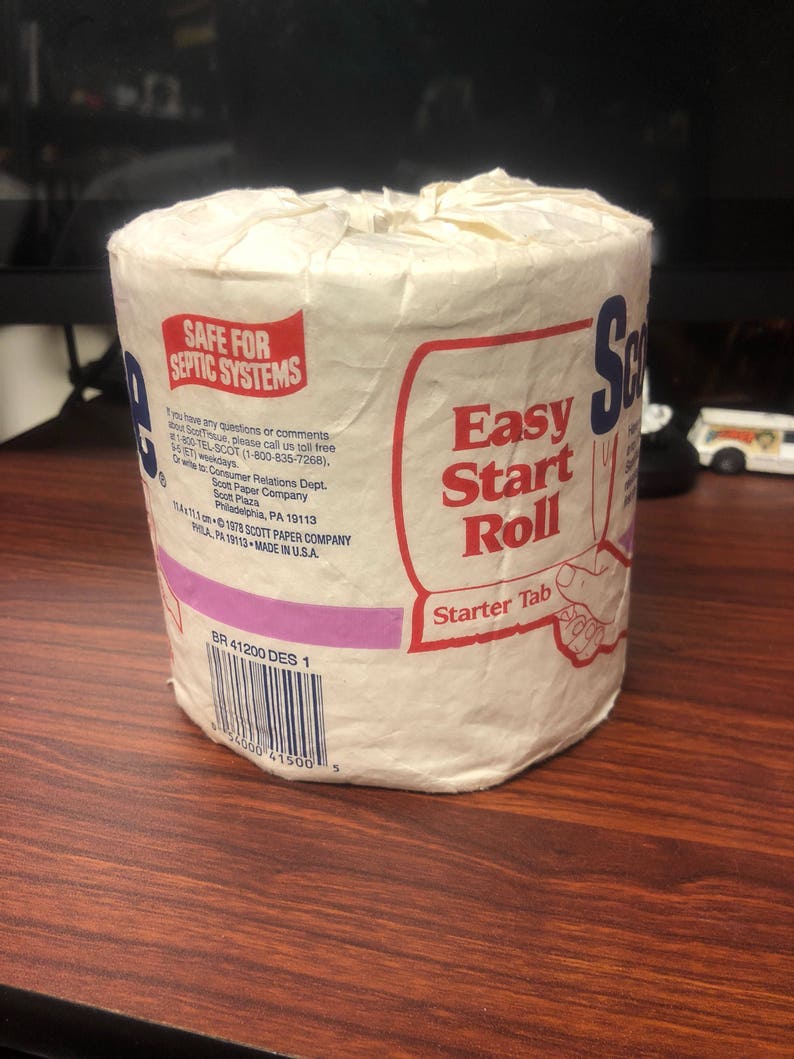 Vintage Roll of 1978 Scottissue Toilet Paper Single Roll - Etsy