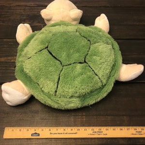 Large Flat Turtle Plush Stuffed Animal Green and Tan - Etsy