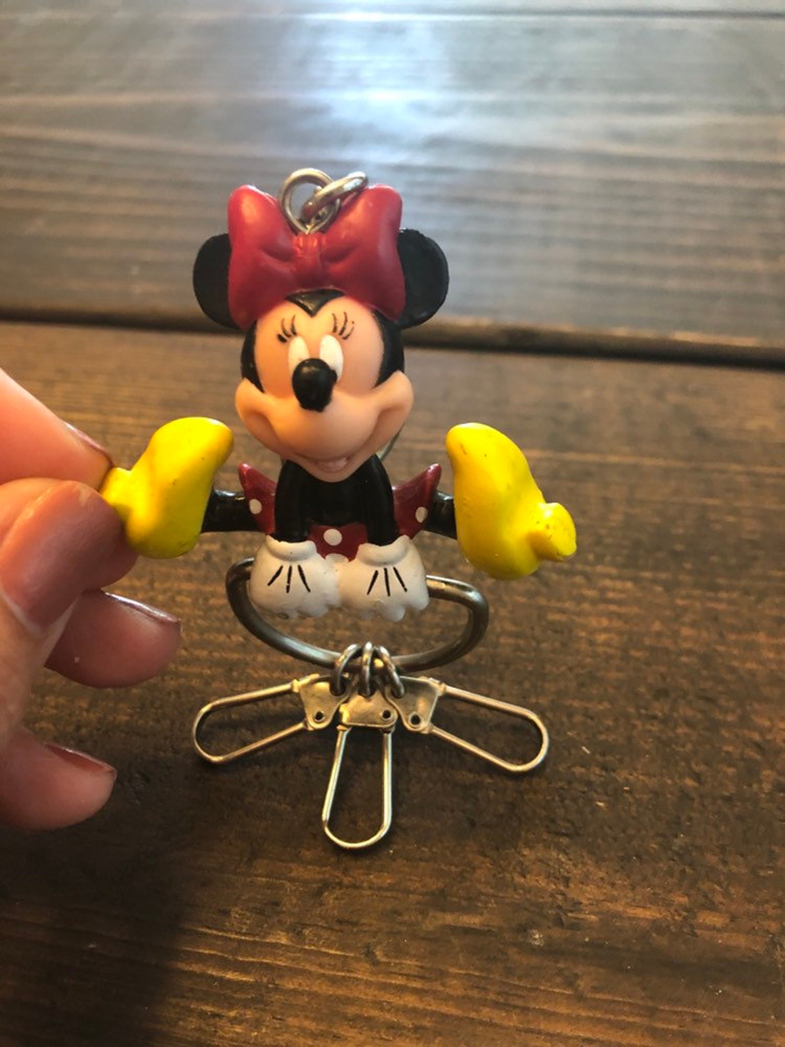 Vintage Retro Minnie Mouse Holding Key Ring Keychain Car Keys | Etsy