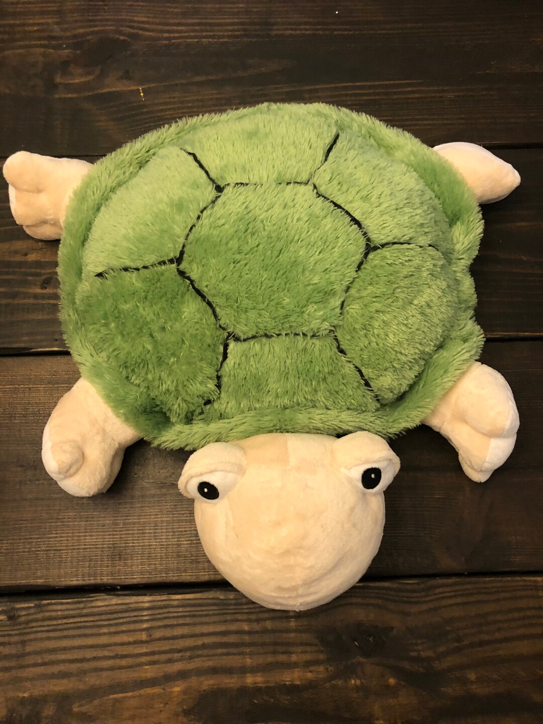 Large Flat Turtle Plush Stuffed Animal Green and Tan - Etsy