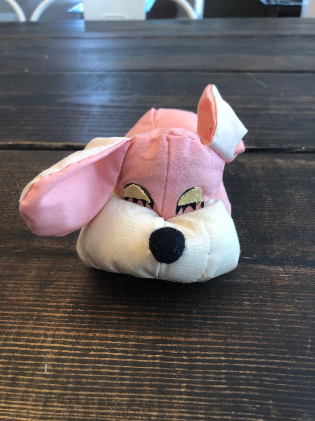 Vintage Nanco Pink Sleeping Puppy Plush Dog - Etsy