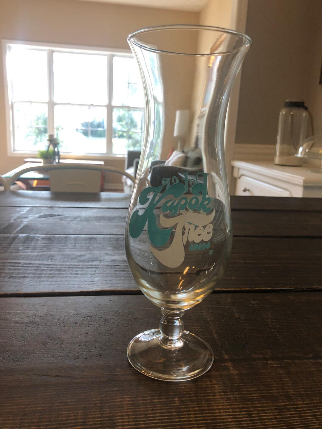 Vintage 1976 Peter Pan Inn & Kapok Tree Inn Hurricane Glass Urbana ...