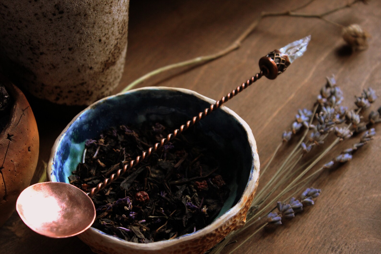 Coffee Tea Spoon, Magic Wand Spoon, Kitchenware, Hammered Copper Spoon ...